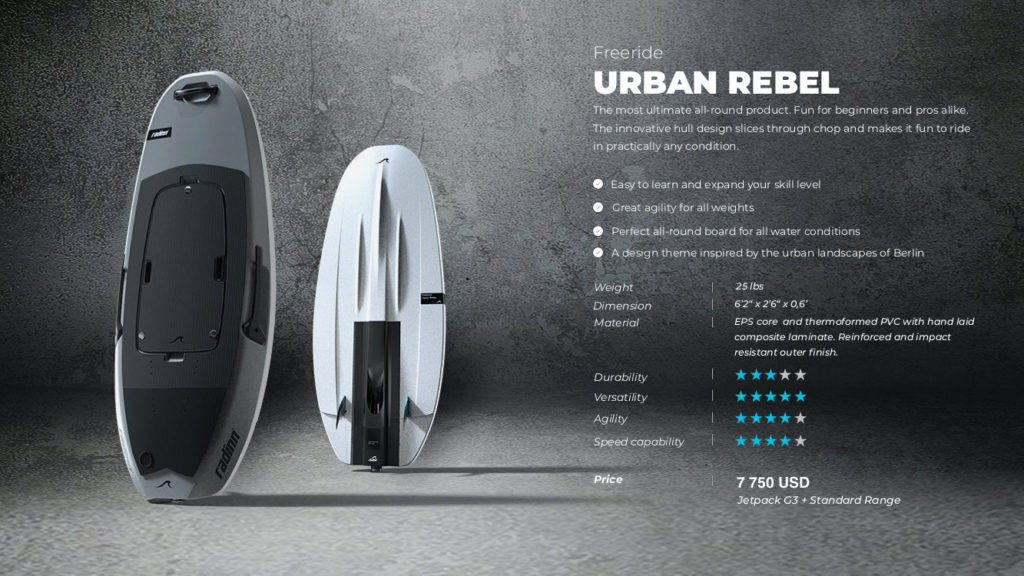 Radinn Freeride Electric Jetboard - Electric Surf Sports